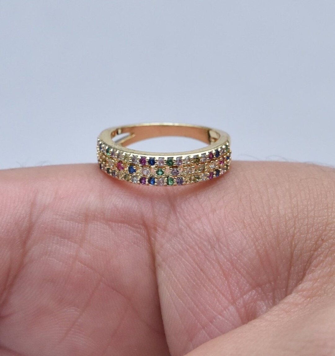 Dainty Colorful Gold Ring, Delicate Gemstone Ring, Ring for Women ...