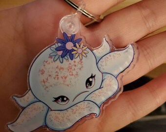 Cute Squid Keychain - Etsy