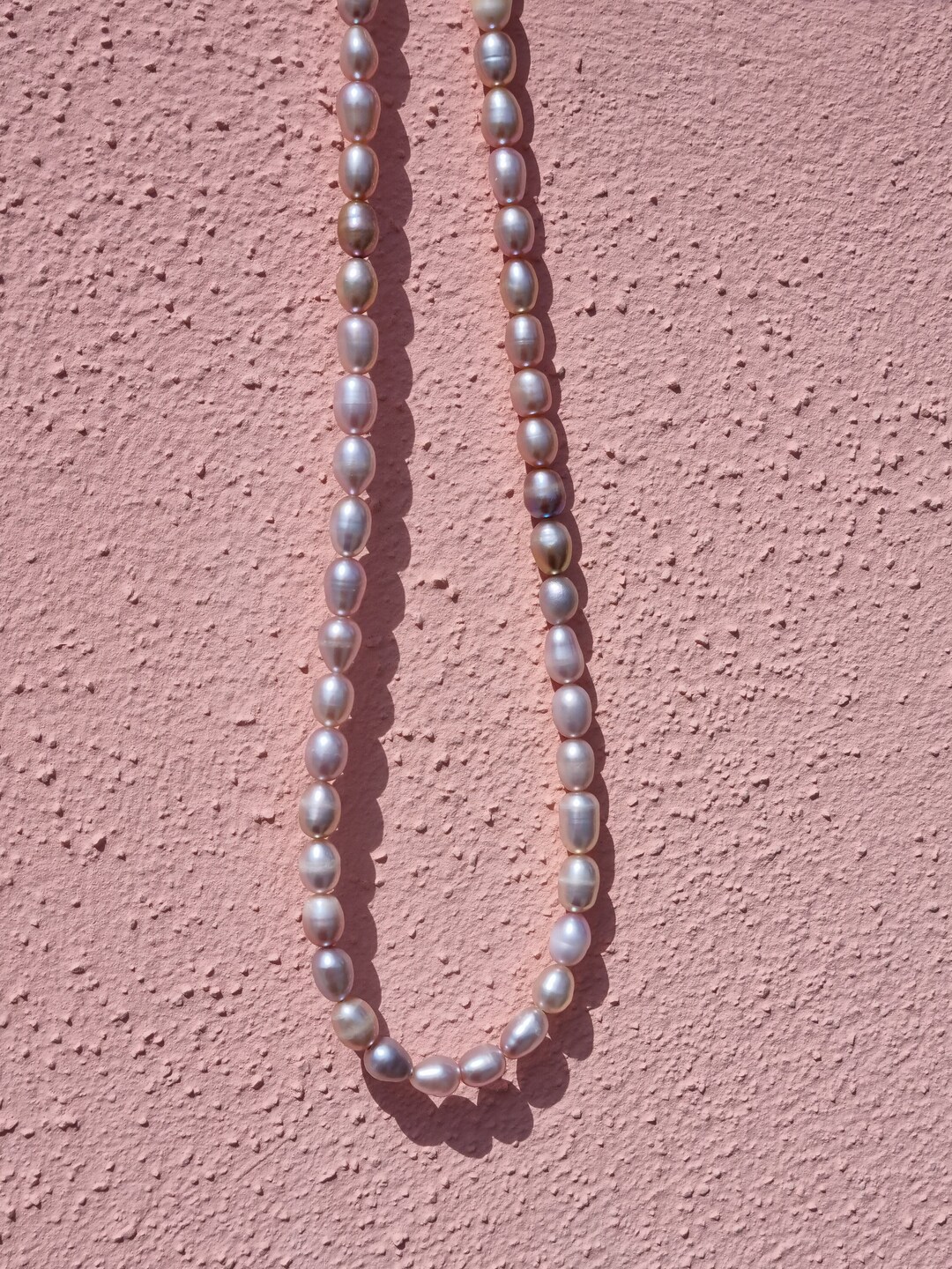 Handmade Freshwater Pearl Necklace: Pink Lilac Multicoloured Pearls - Etsy
