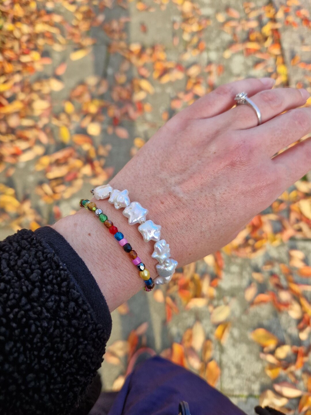 Starry Night Pearl Bracelet: Freshwater Star Pearls, Semi Precious ...