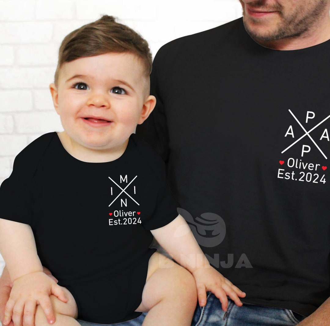 Father and Son Matching Shirts Personalized Fathers Day Gift Daddy and ...