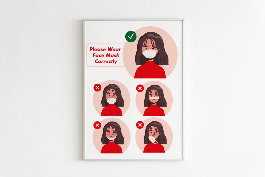 Wear Mask Correctly Sign for Business | Printable Mask Sign ...