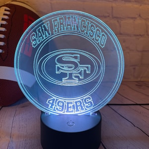 San Francisco 49ERS 3D Lamp Personalized Led Lamp Night Light Man Cave ...