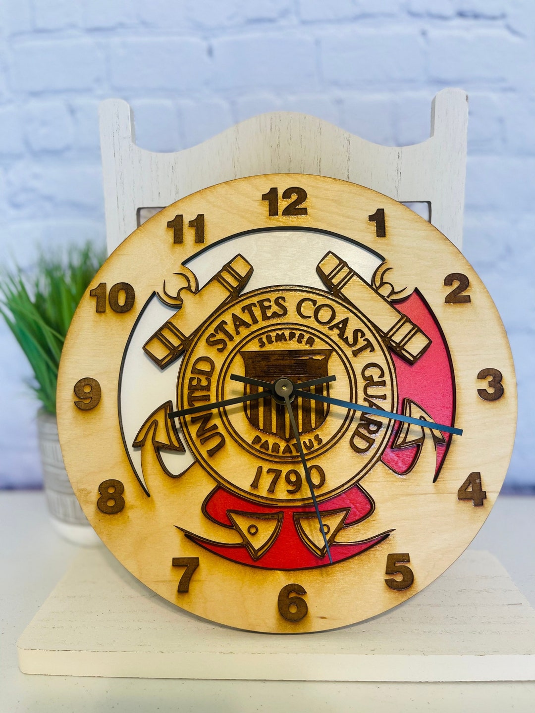 United States Coast Guard Clock, USCG Clock, USCG Decor, Coast Guard ...