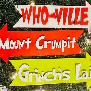 WHO-VILLE MOUNT Crumpit Grinch's Lair Wood Sign Grinch - Etsy