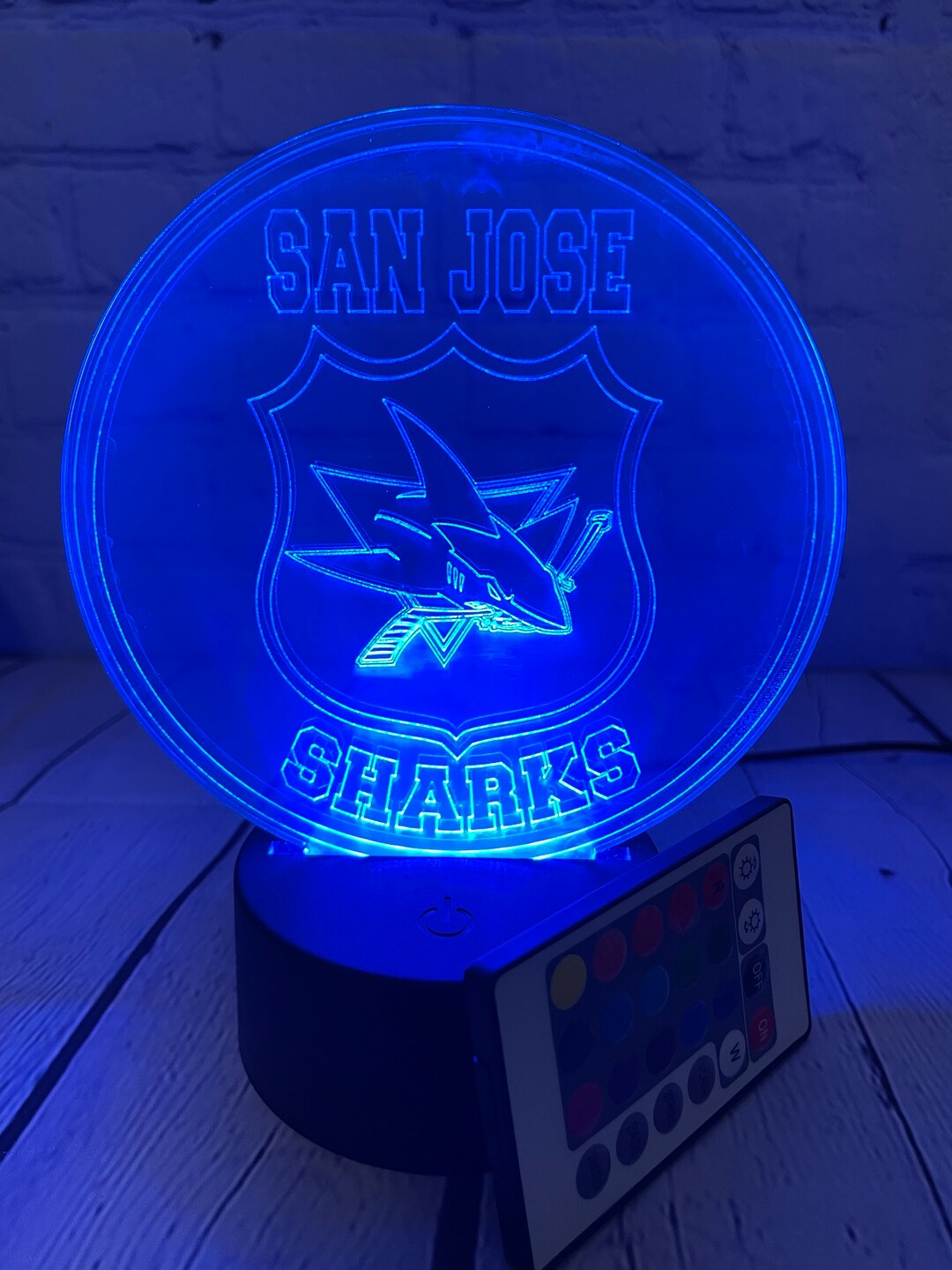 San Jose Sharks 3D Lamp Personalized Led Lamp Night Light Man Cave Gift ...