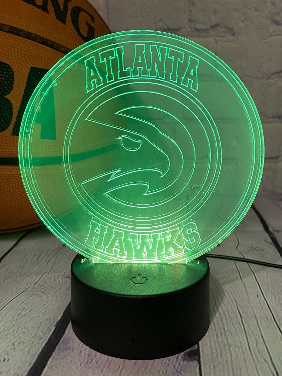 Atlanta Hawks 3D Lamp Personalized Led Lamp Night Light Man Cave Gift ...