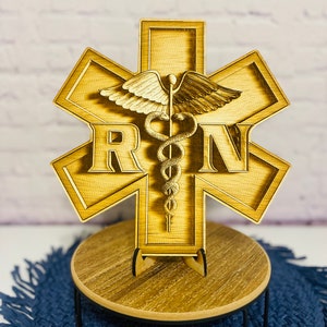 RN Wood Engraved Sign RN Sign Nurse Wood Sign Medical Sign - Etsy