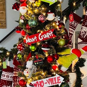 WHO-VILLE MOUNT Crumpit Grinch's Lair Wood Sign Grinch - Etsy