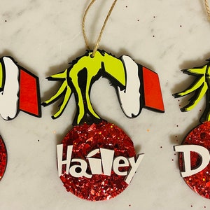 Grinch Hands Ornament, Grinch Ornament, Personalized Grinch, the Grinch ...