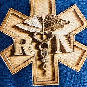 RN Wood Engraved Sign RN Sign Nurse Wood Sign Medical Sign - Etsy