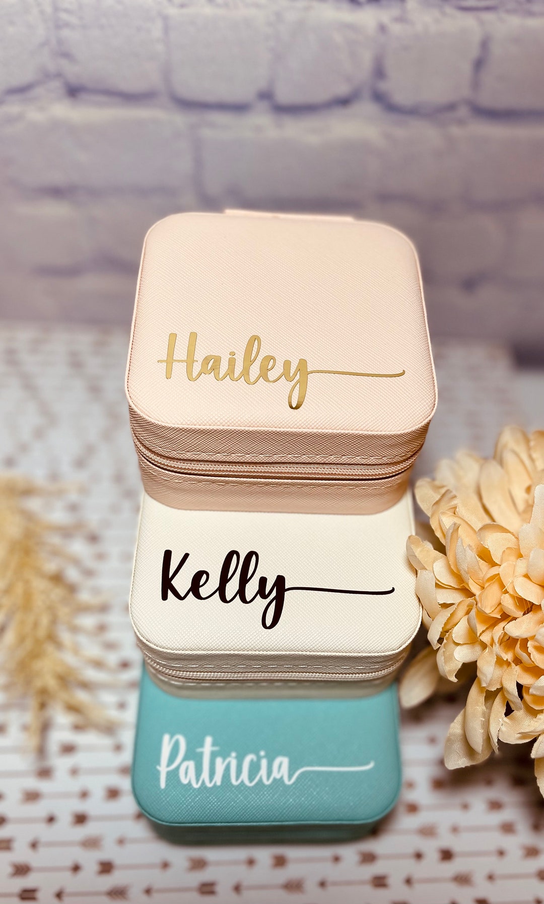 Personalized Jewelry Box Gift for Her Custom Jewelry Case Travel Case ...