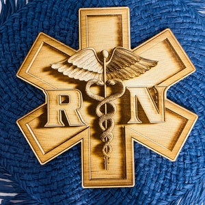 RN Wood Engraved Sign RN Sign Nurse Wood Sign Medical Sign - Etsy