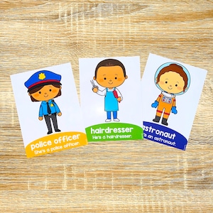 Jobs Flashcards for Kids // Printable Occupations Flashcards Great for ...