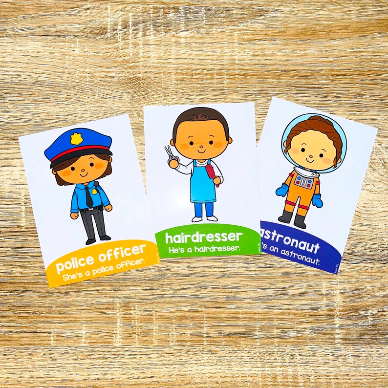 Jobs Flashcards for Kids // Printable Occupations Flashcards Great for ...