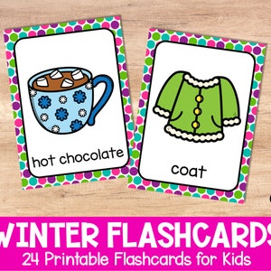 Winter Flashcards for Kids - Printable Seasons Flashcards for ...