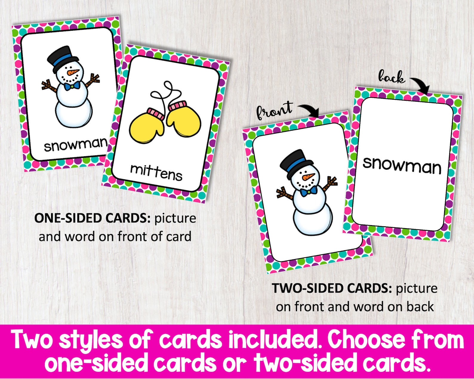 Winter Flashcards for Kids Printable Seasons Flashcards for ...