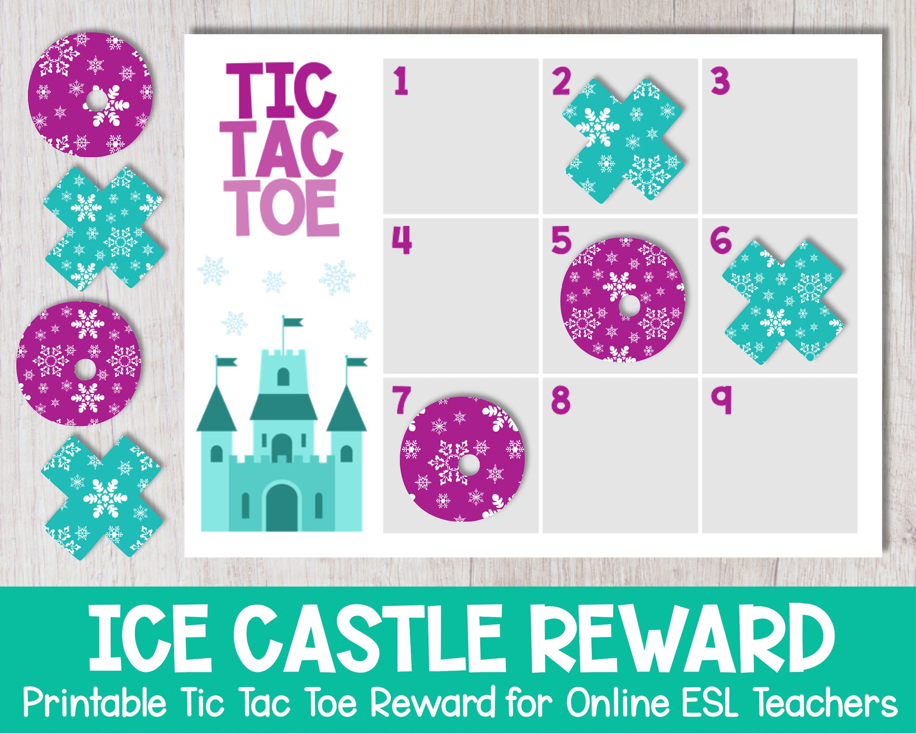 Ice Castle Tic Tac Toe VIPKID Reward Systems Printable - Etsy
