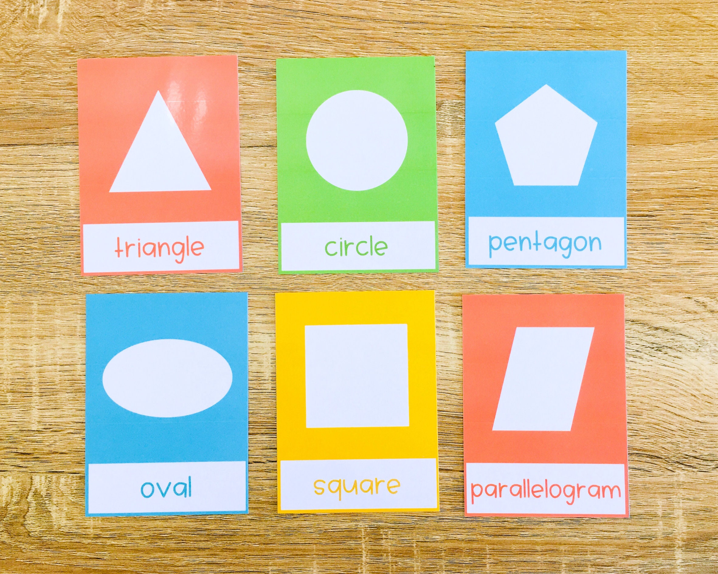 Online ESL and VIPKID Props Minimalist Shapes Flashcards for Kids ...