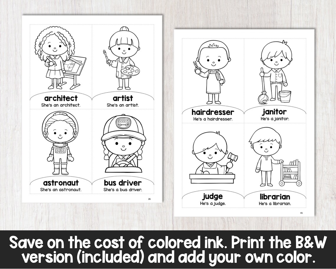 Jobs Flashcards for Kids // Printable Occupations Flashcards Great for ...