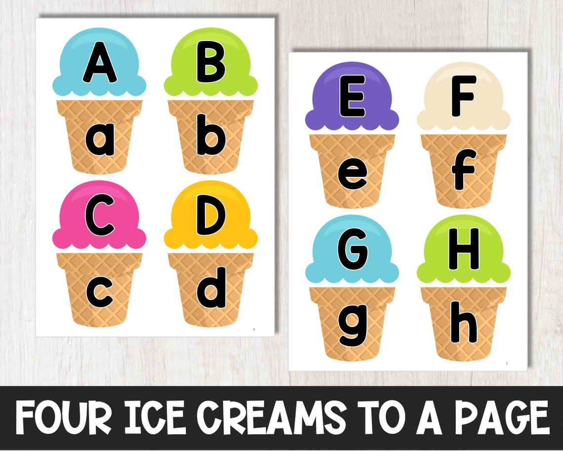 VIPKID Background Display VIPKID Props Alphabet Ice Creams Bright ...