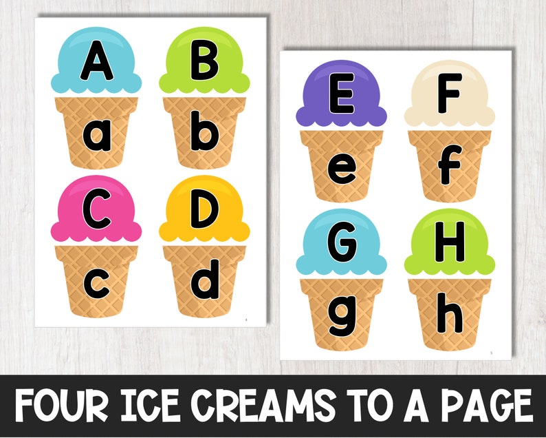 VIPKID Background Display + VIPKID Props | Alphabet Ice Creams - Bright ...