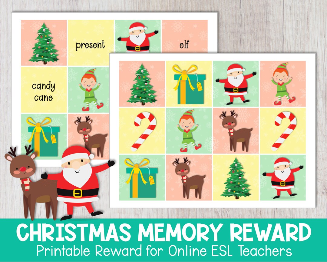 VIPKID Christmas Reward Christmas Memory Game Reward System - Etsy ...