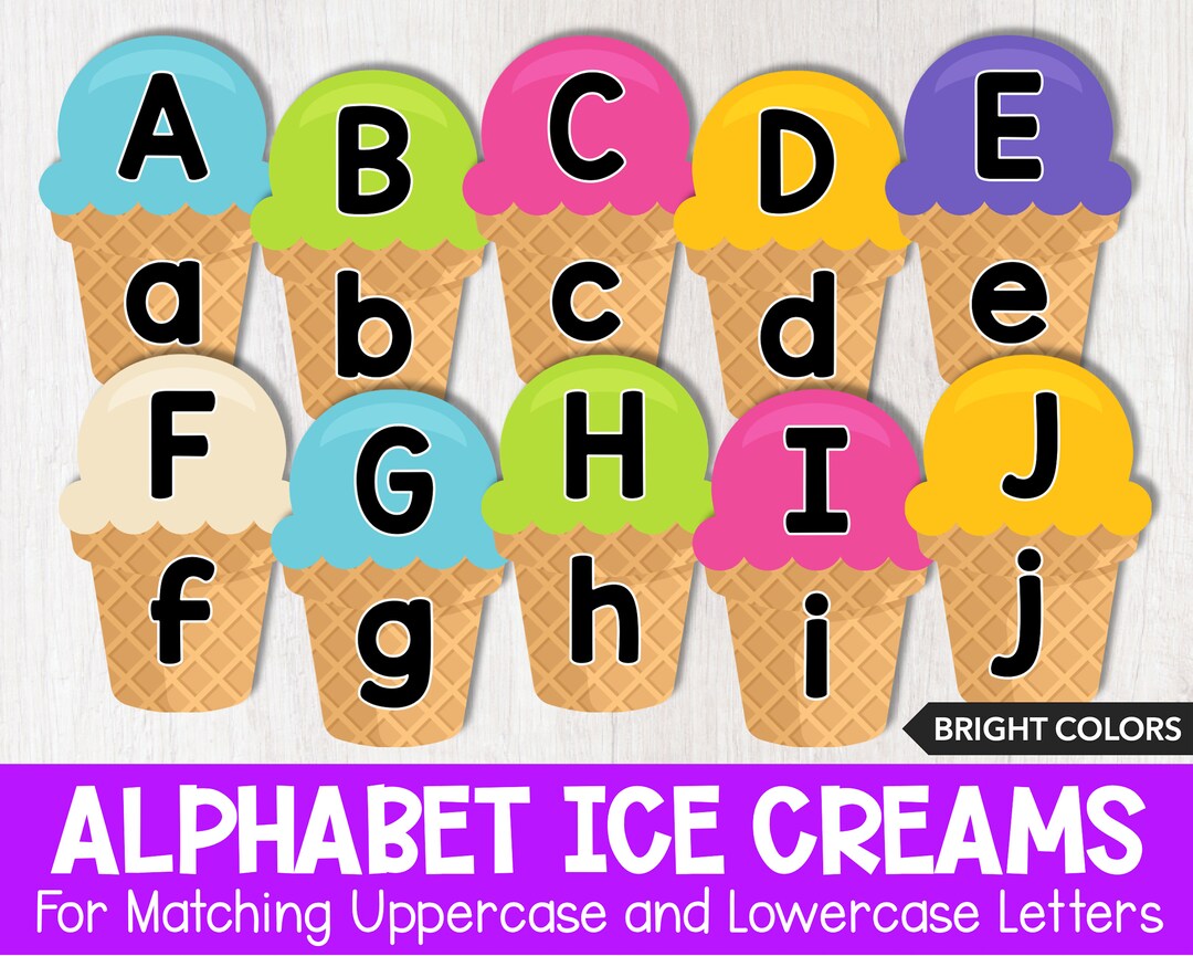 VIPKID Background Display + VIPKID Props | Alphabet Ice Creams - Bright ...