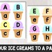 Alphabet Ice Creams - Pastel Colors | Printable Letter Matching ...