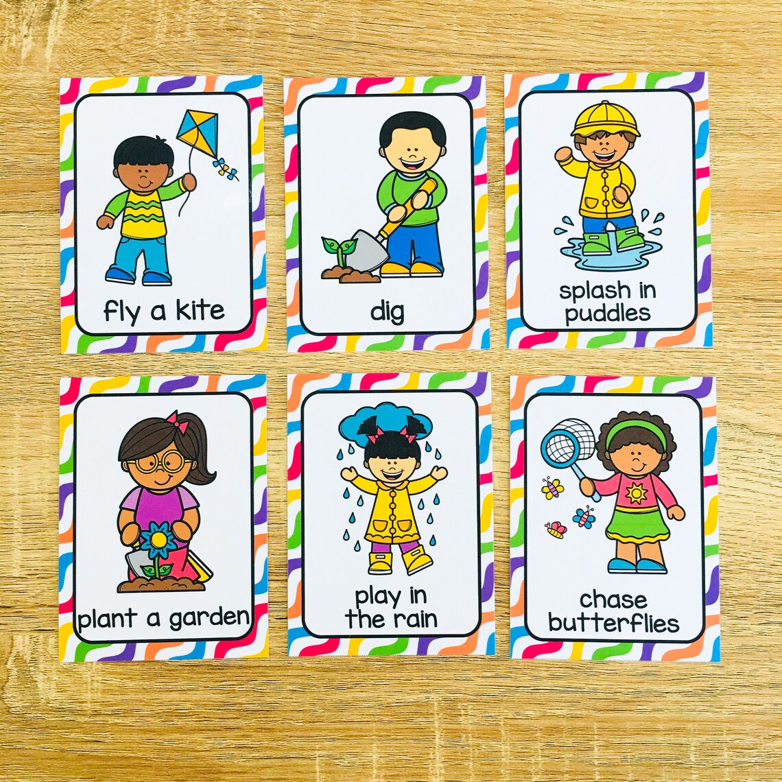 Spring Flashcards for Kids Printable Seasons Flashcards for ...