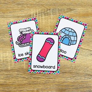 Winter Flashcards for Kids Printable Seasons Flashcards for ...