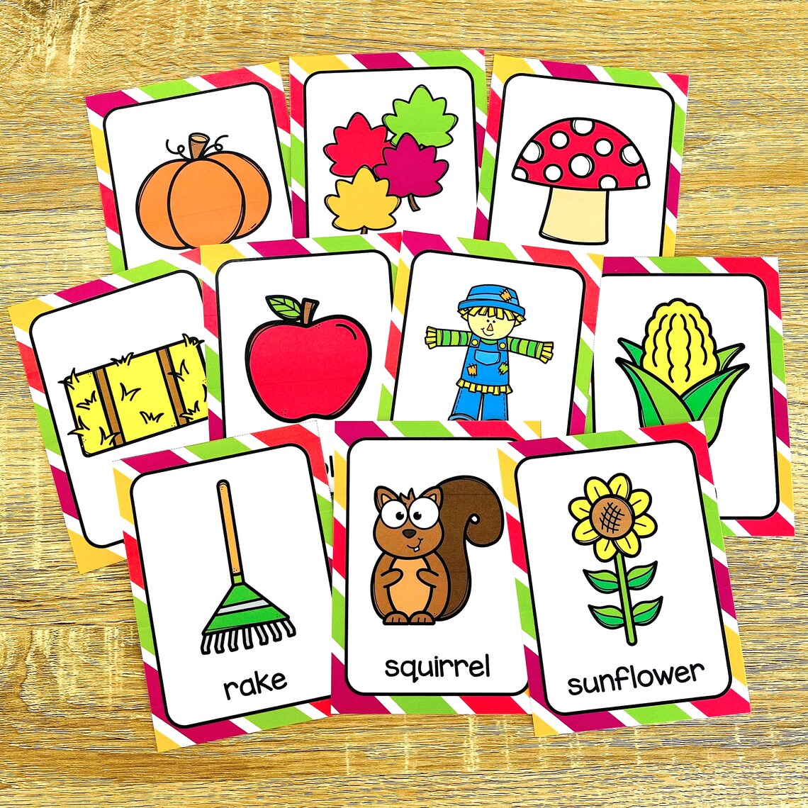 ESL Beginner Flashcards for Kids Four Seasons Flashcards - Etsy Canada