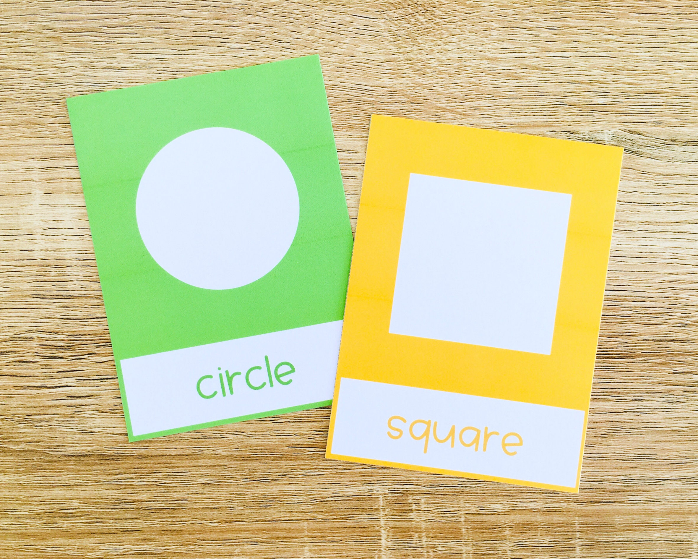 Online ESL and VIPKID Props Minimalist Shapes Flashcards for Kids ...