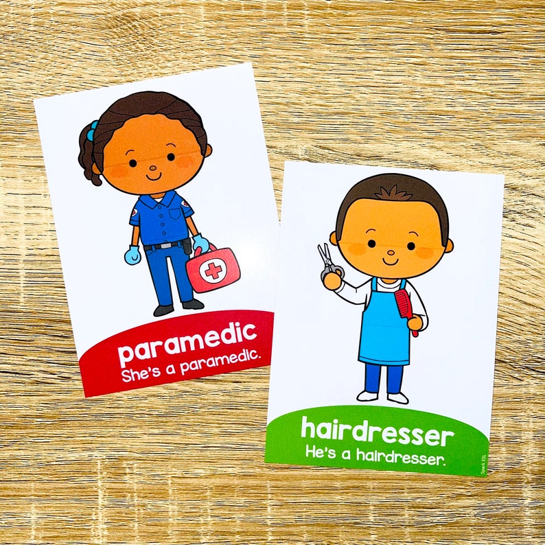 Jobs Flashcards for Kids // Printable Occupations Flashcards Great for ...
