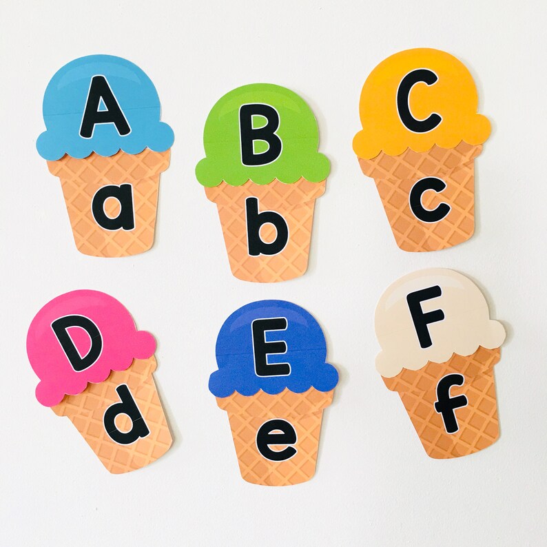 VIPKID Background Display + VIPKID Props | Alphabet Ice Creams - Bright ...