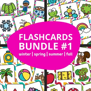 ESL Beginner Flashcards for Kids - Four Seasons Flashcards - Winter ...