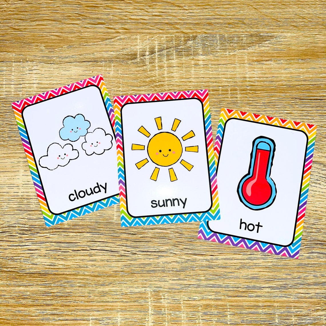 Weather Flashcards for Kids - Printable Flashcards for Kindergarten ...