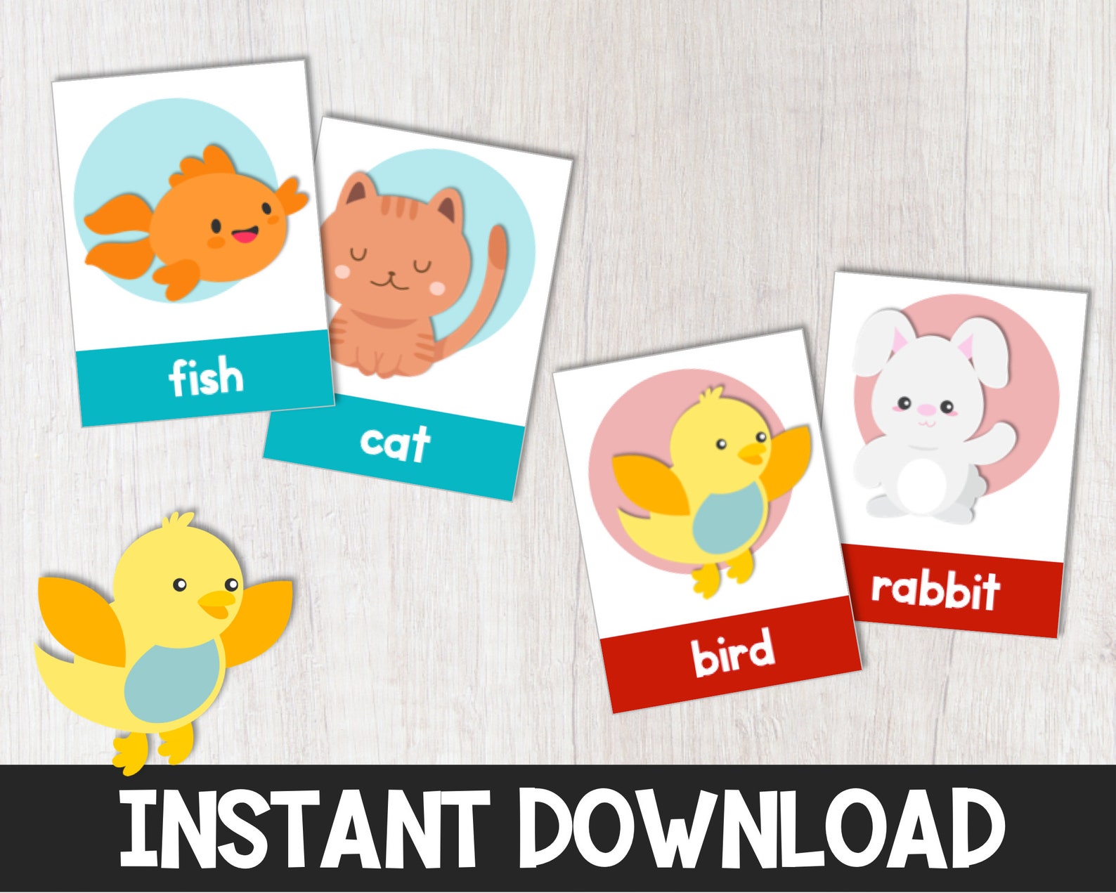 Pets Flashcards for Kids // Printable Animal Flashcards Great for ...