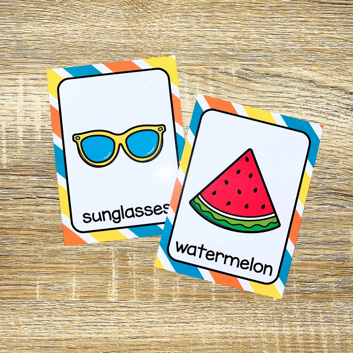 Summer Flashcards for Kids Printable Flashcards for Kindergarten ...