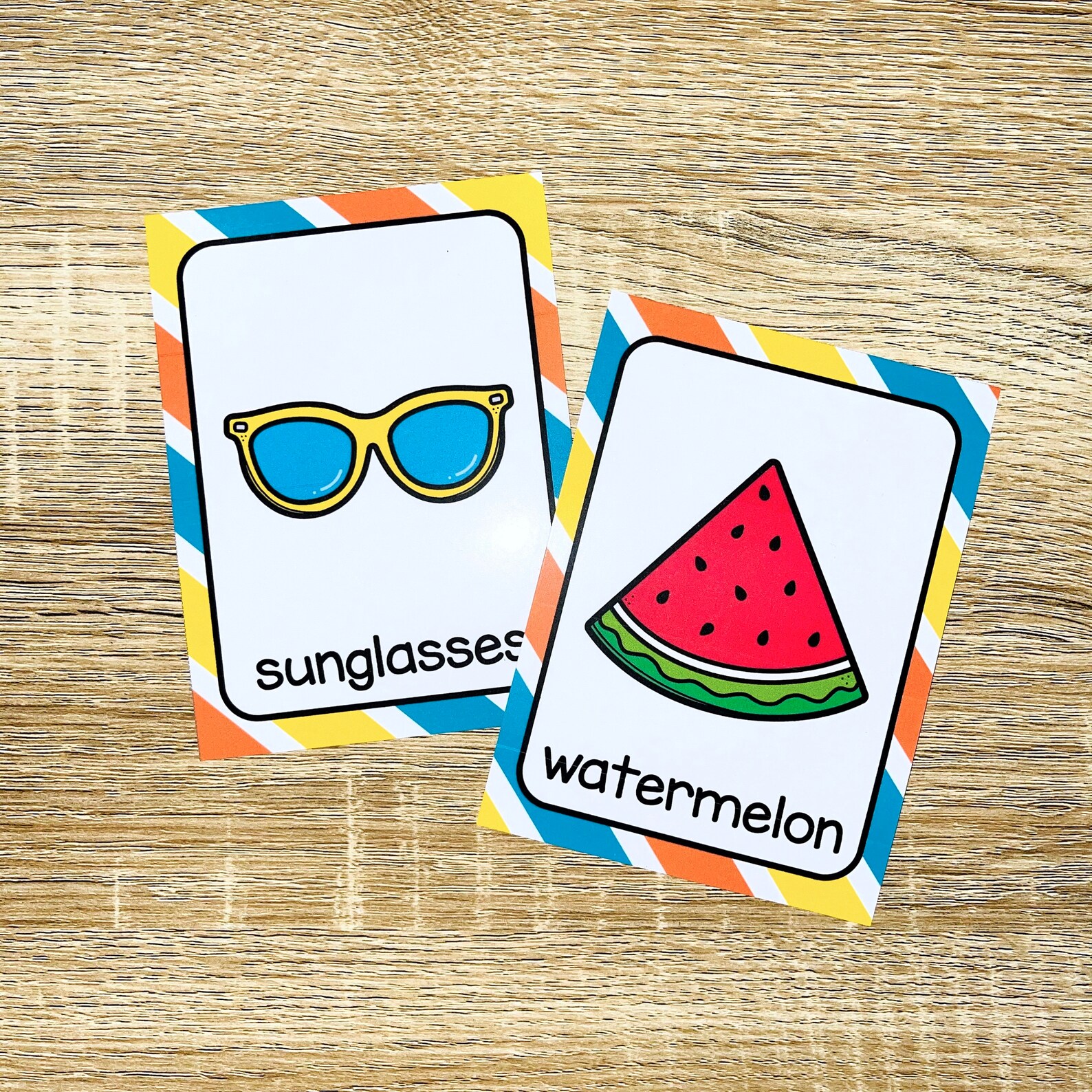 Summer Flashcards for Kids Printable Flashcards for Kindergarten ...
