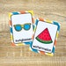 Summer Flashcards for Kids Printable Flashcards for Kindergarten ...