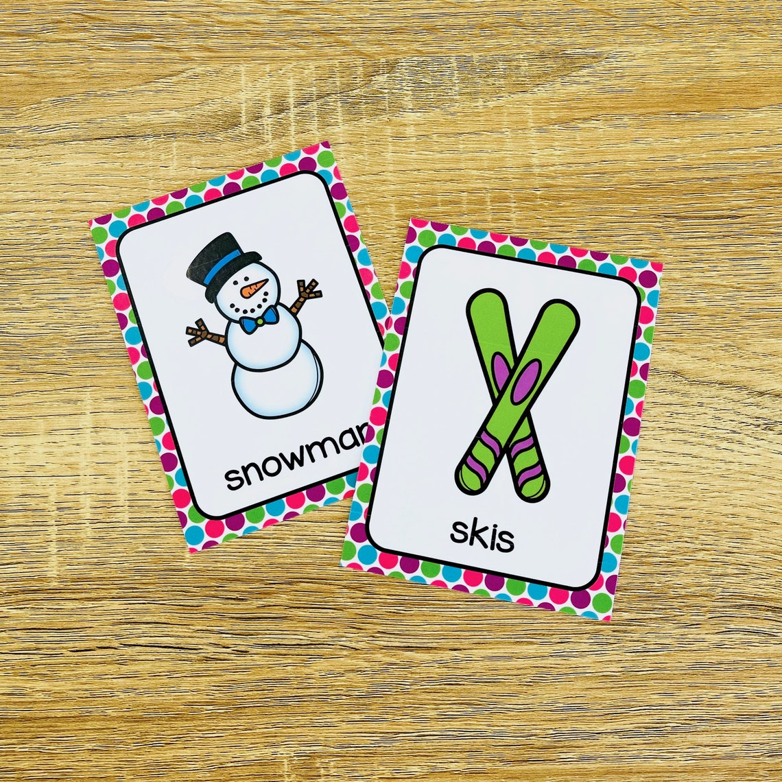 Winter Flashcards for Kids Printable Seasons Flashcards for ...