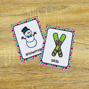 Winter Flashcards for Kids Printable Seasons Flashcards for ...