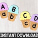 Alphabet Ice Creams - Pastel Colors | Printable Letter Matching ...