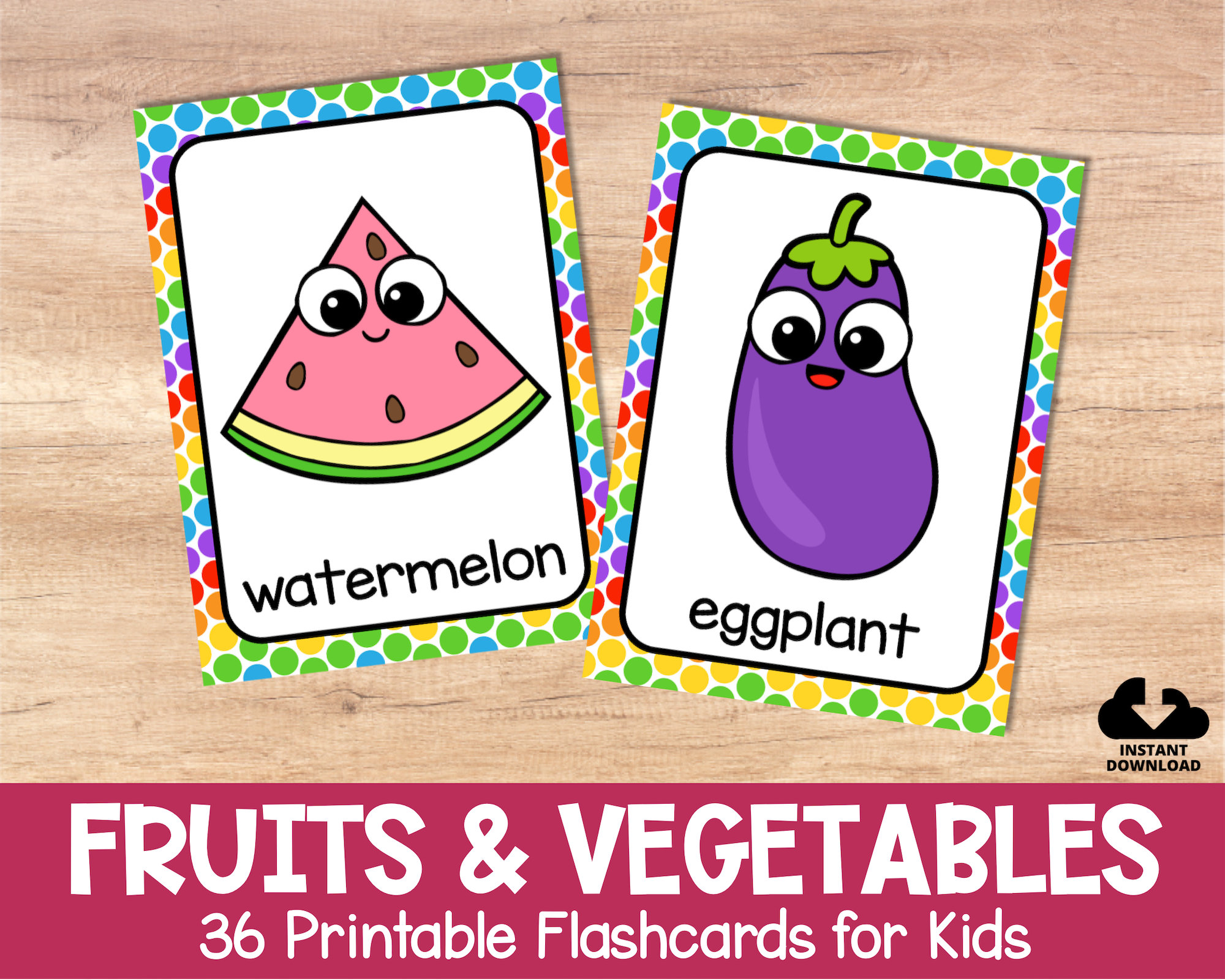 VIPKID Props and Flashcards for Kids // Fruits and Vegetables, Weather ...