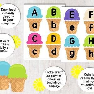 VIPKID Background Display + VIPKID Props | Alphabet Ice Creams - Bright ...