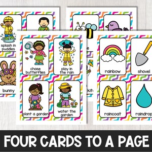 Spring Flashcards for Kids Printable Seasons Flashcards for ...