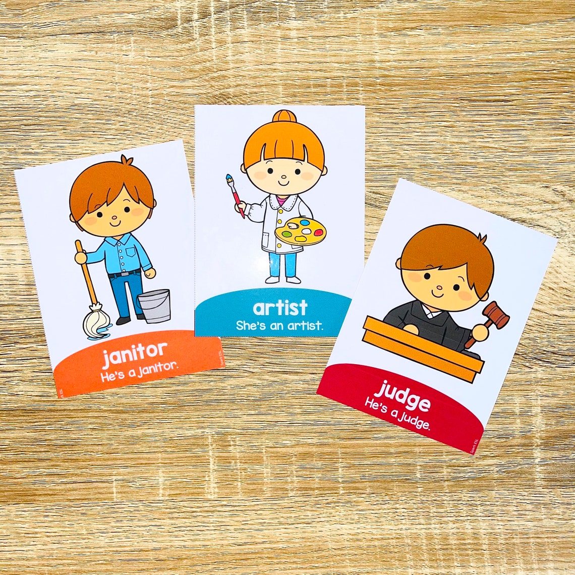 Jobs Flashcards for Kids // Printable Occupations Flashcards Great for ...