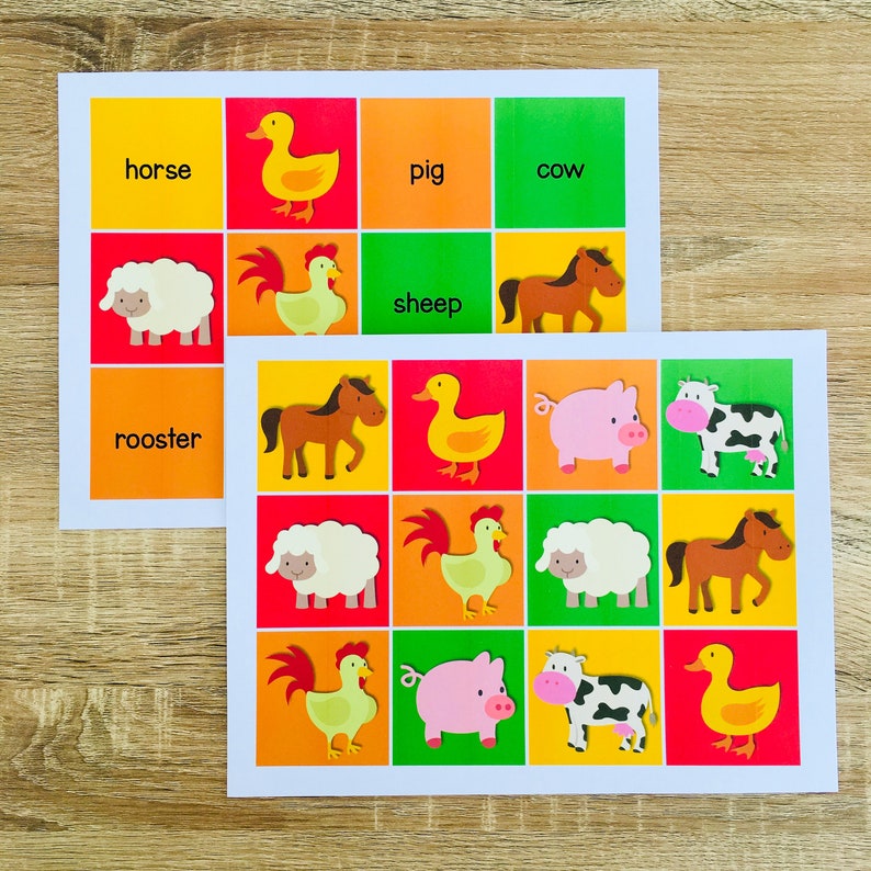 On the Farm Memory Game VIPKID Reward System Printable - Etsy UK