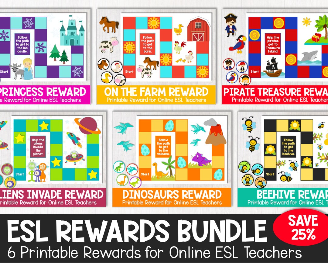 Printable Reward Systems and Games for Online Teachers | Great for ...